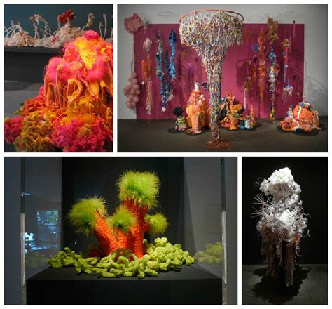 Bags Coral Crochet Plastic Recycledart Sculpture Recycled