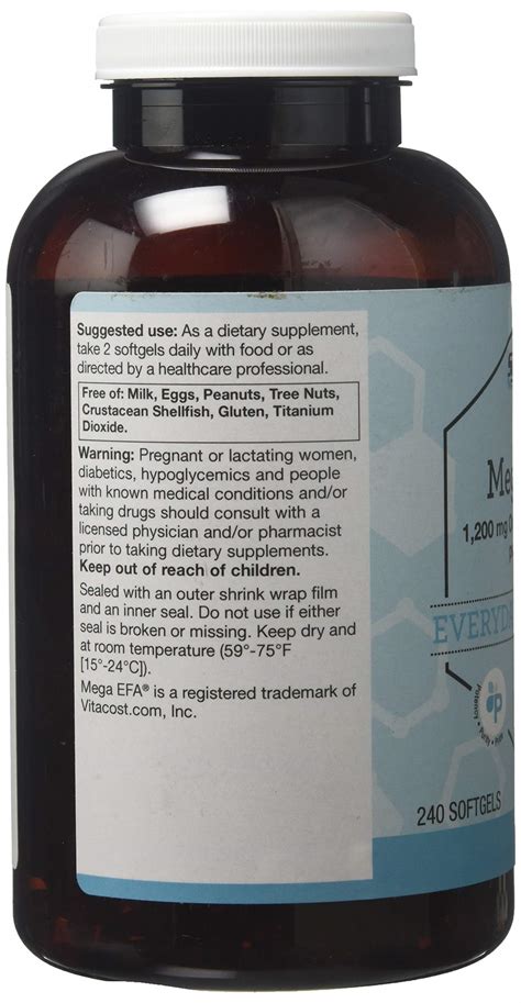 Vitacost Synergy Mega Efa® Mini Gels 1200 Mg Per Serving Omega 3 Epa And Dha Natural Strawberry