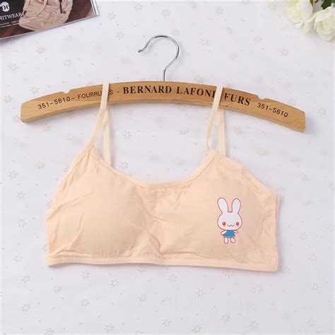 사춘기 조끼를위한 만화 면화 십대 소녀 브래지어 속옷 학생 무선 브래지어 아이들을위한 아이 하네스 브래지어 Aliexpress