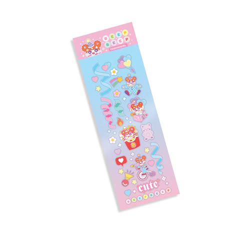 Beep Beep Stationary Sticker Sheet Pack Toshikigirl