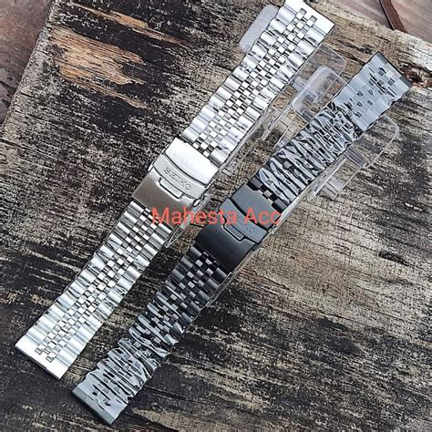 Jual STRAP TALI JAM TANGAN RANTAI SEIKO 20MM 22MM MODEL LURUS RATA