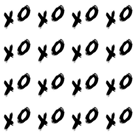 Seamless Pattern Xoxo On White Background Hugs And Kisses Abbreviation