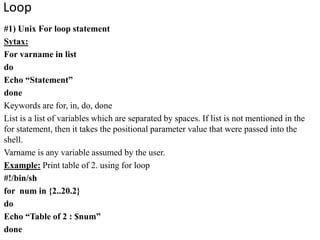 Case Loop Command Line Args Un Unix PPT