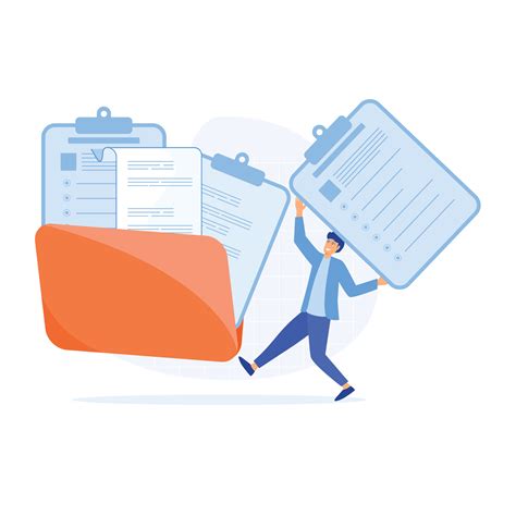 Storage And Indexing Of Information Businessman Adds File To Big