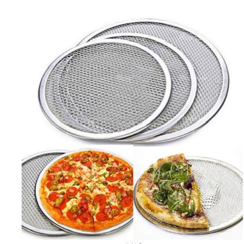 Buy 1pcs Seamless Rim Aluminium Mesh Pizza Screen Baking Tray Net