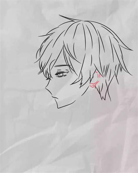 Side Profile Face Drawing Anime