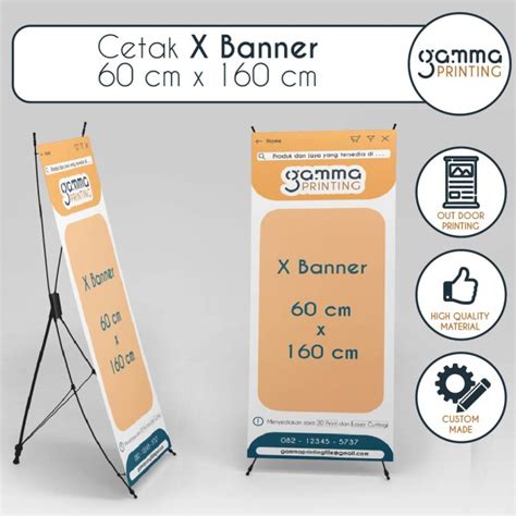 Jual Custom Cetak X Banner Tripod Spanduk Stand Benner Toko Banner