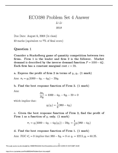 Problem Set 4 Answer Eco380 Problem Set 4 Answer Li Li 2019 Due Date