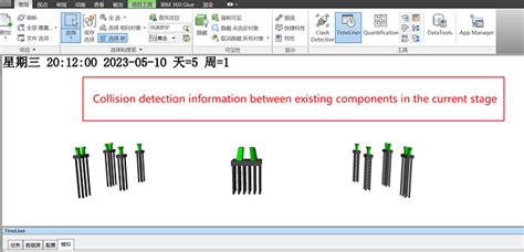 integrating construction simulation and collision detection in