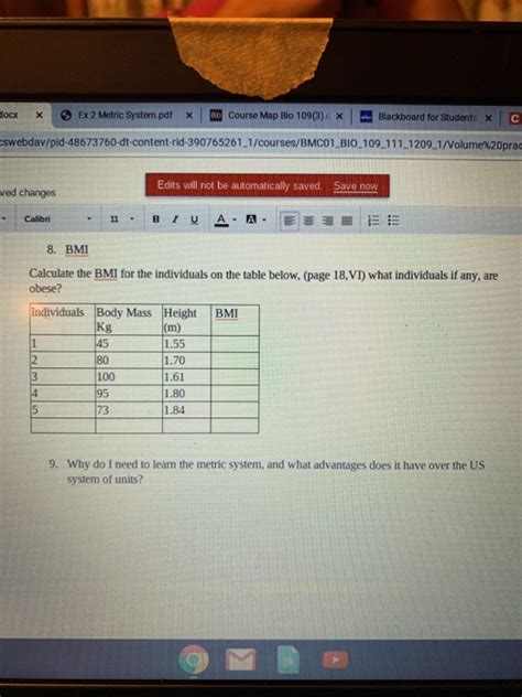 Solved Hocx X SEX Metric System pdf х Course Map Bio Chegg com
