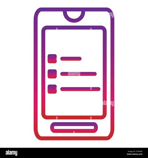 Outline Gradient Mobile Phone Icon Stock Vector Image And Art Alamy