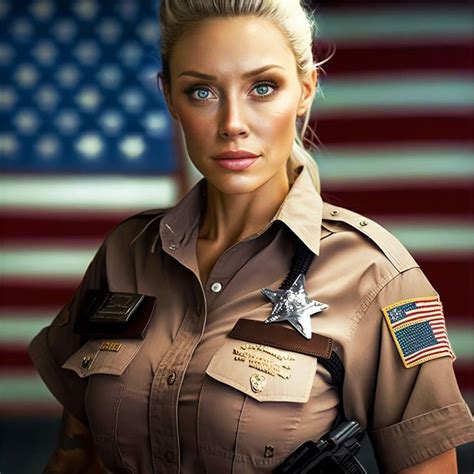 Woman Police Female Sheriff Female Police Officer Art