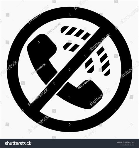 Do Not Call No Phone Dont เวกเตอร์สต็อก ปลอดค่าลิขสิทธิ์ 2204127989