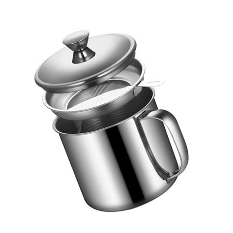 Oil Strainer Grease Pot Container Storage Cooking Separator Can Kitchen