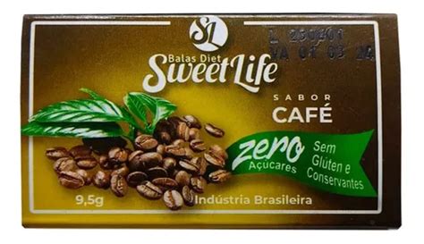 Bala Diet Pocket Café Zero Açúcar Pacote 9 5g Sweet Life Mercadolivre