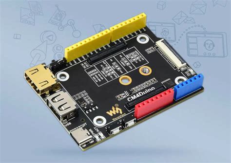 Waveshare Cm4 Duino บอร์ดฐาน Raspberry Pi Cm4 ที่รองรับ Arduino