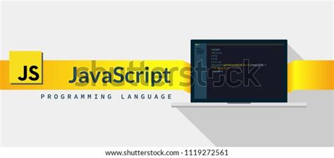 Javascript Programming Language Script Code On Stock Vector Royalty