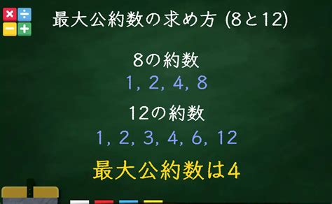 8と12の最大公約数と公約数｜求め方とすぐわかる答え 数学のトムラボ