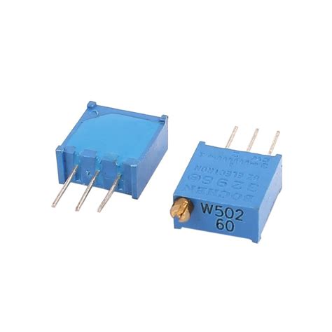 Uxcell 5 Pcs Potentiometer Variable Resistor Resistive 3296 W502 5k Ohm