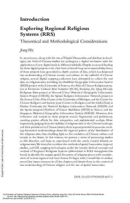 Pdf Exploring Regional Religious Systems Rrs Theoretical And Methodological Considerations