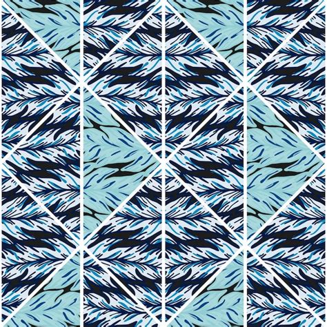 Folhas criativas em forma de mosaico padrão sem costura folhagem