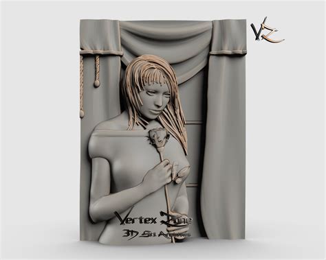 Girl 3d Stl Model For Cnc Users Cnc Router Engraver V Carve Artcam