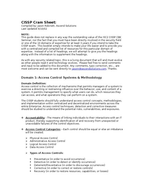 Cram Dm1 Pdf Access Control Computer Access Control