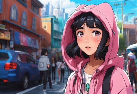 Lexica Anime Cartoon Ultra Realistic Young Girl Mixed Race Named Laura Rijo Wearing Pink