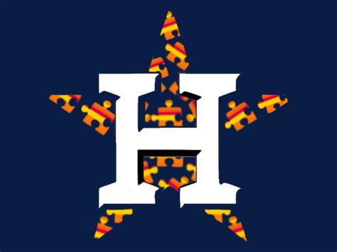 It Is Autism Awareness I Decided To Make Astros Logos With Puzzles