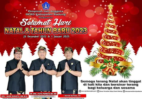 Pimpinan Dan Anggota DPRD Badung Ucapkan Selamat Hari Natal 2022 Dan
