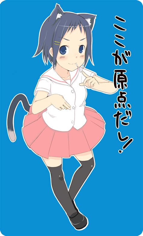 Safebooru Blue Hair Blush Hair Ornament Hairclip Ikeda Kana Lollipop
