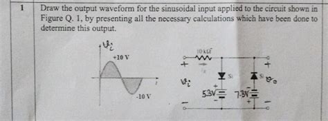 1 Draw The Output Waveform For The Sinusoidal StudyX