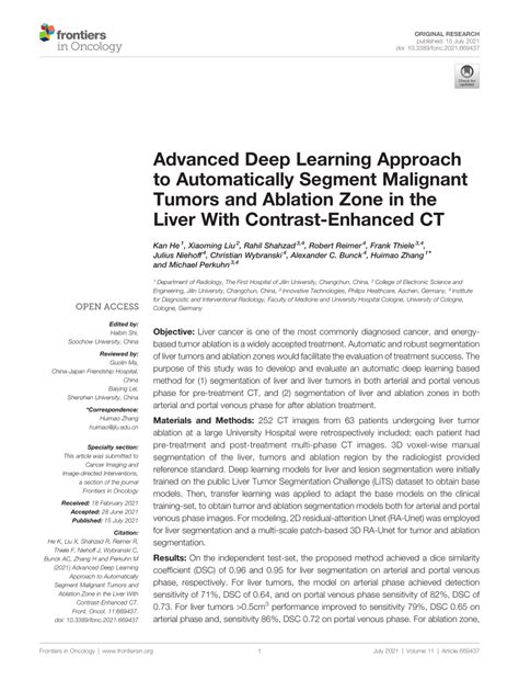 Pdf Advanced Deep Learning Approach To Automatically Segment