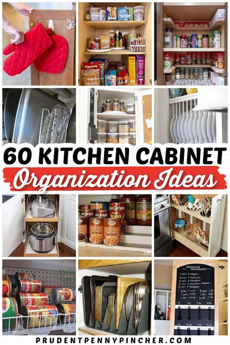 60 Diy Kitchen Cabinet Organization Ideas Prudent Penny Pincher