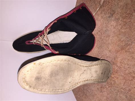Old Colth Boots Unknow If Mans Or Womens No Size Or Markings
