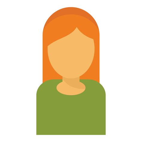 Red Hair Woman Avatar Icon Flat Style 14471897 Vector Art At Vecteezy