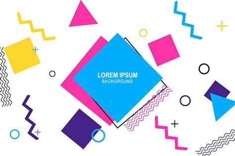 Premium Vector Colorful Memphis Style Banner Background
