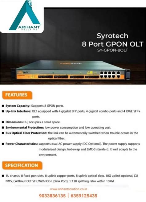 Gpon Olt At ₹ 104999 Gpon Olt In Gandhinagar Id 25867476148