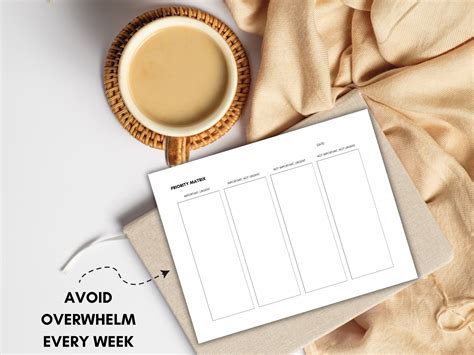 Priority Matrix Template Printable Eisenhower Matrix Task