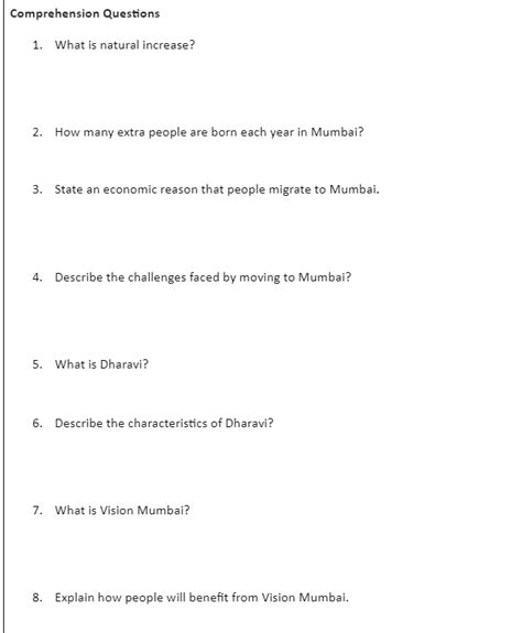 Comprehension Questions What Is Natural Studyx