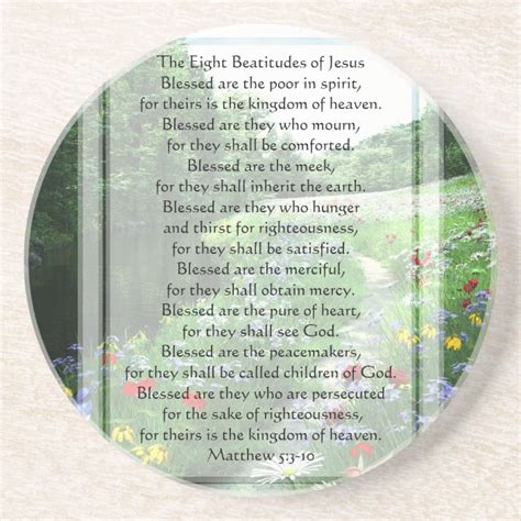 KRW The Eight Beatitudes Of Jesus Coaster Zazzle