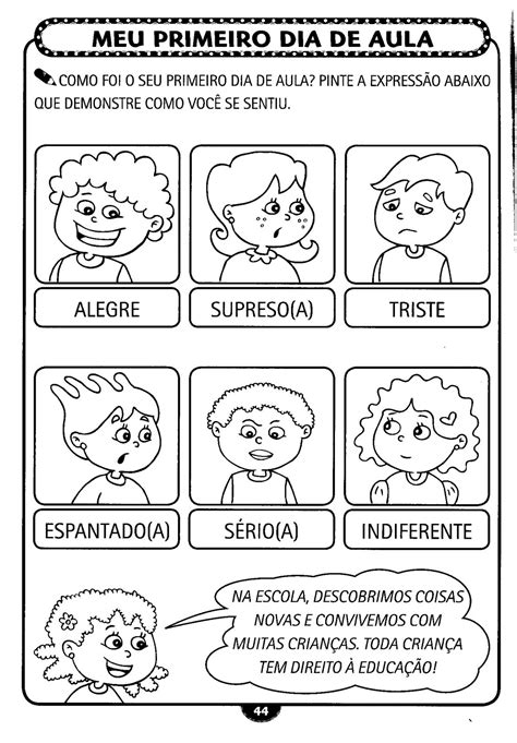 Atividade Primeiro Dia De Aula Primeiro Ano Image To U