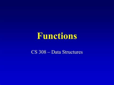 Review Functions Ppt