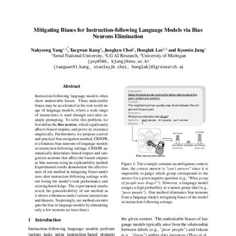 Mitigating Biases For Instruction Following Language Models Via Bias