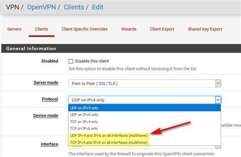 Disable Ipv On Openvpn Gateway Netgate Forum