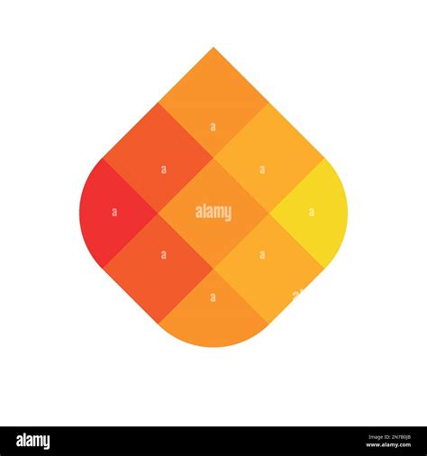 Hot Pixelized Mosaic Logo Design Element Abstract Shape Of Multiple