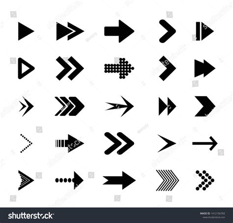 Arrow Icons Icons Cursor Button Label Stock Vector Royalty Free 1412156783 Shutterstock