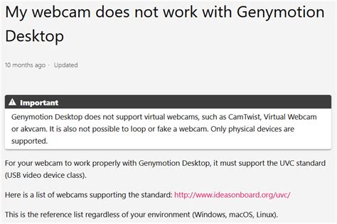 Virtual Camera Does Not Work In Genymotion Issue 4179 Obsproject