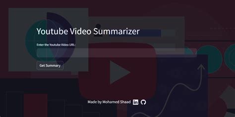 GitHub Shaadclt Youtube Video Summarizer This Is A Streamlit Web Application That Summarizes
