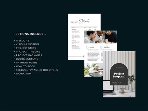 Project Proposal Template Canva Template Client Proposal Etsy